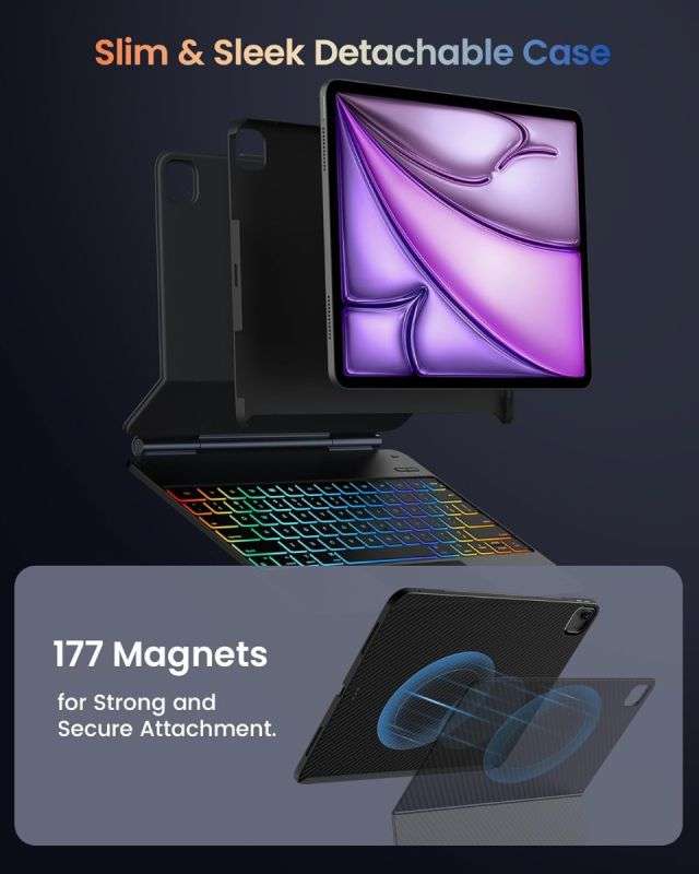 typecase Edge+ Keyboard Case for iPad Air 13 (M3/M2) & Pro 12.9" (3/4/5 ...