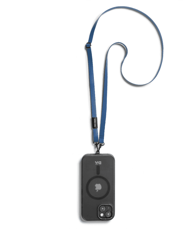DailyObjects Blue Leatherite Crossbody Phone Lanyard - Strap